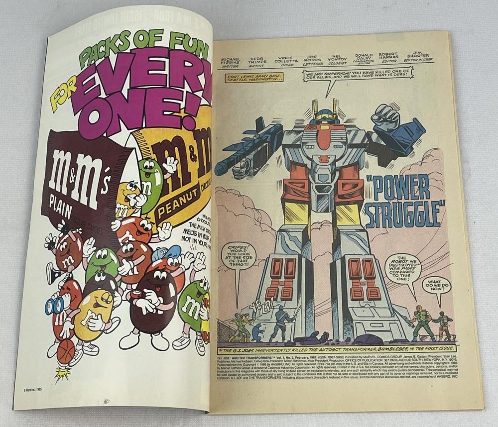 Michael Higgins | Vintage Feb. 1987 GI Joe and The Transformers No. 82 Marvel .75 Cent Comic ...