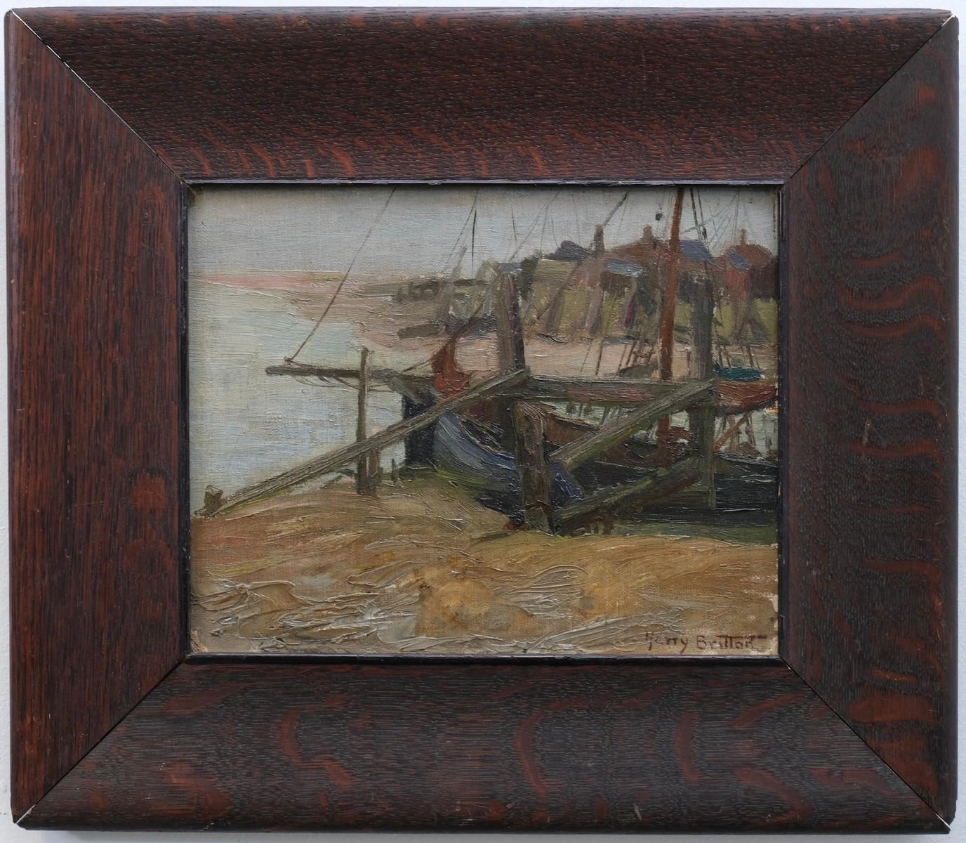Harry Britton | Fishing Boats by a Wharf | MutualArt