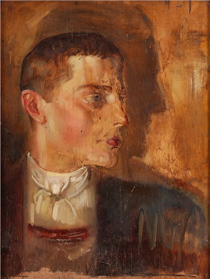 Antoni Michalak | Portrait of a young man in tailcoat | MutualArt