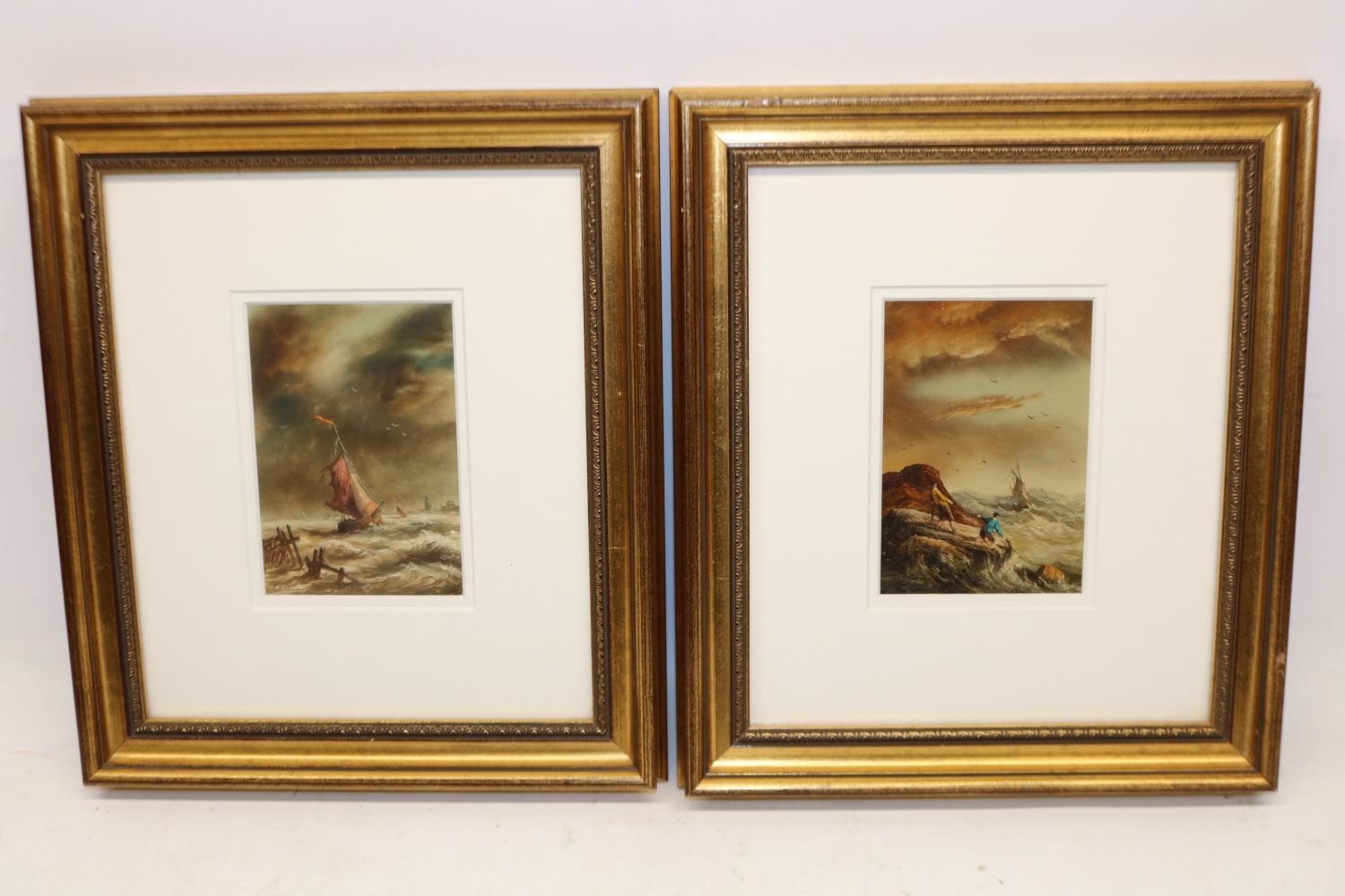 Ronald Cavalla | Fishing Boats in Heavy Seas, pair of | MutualArt