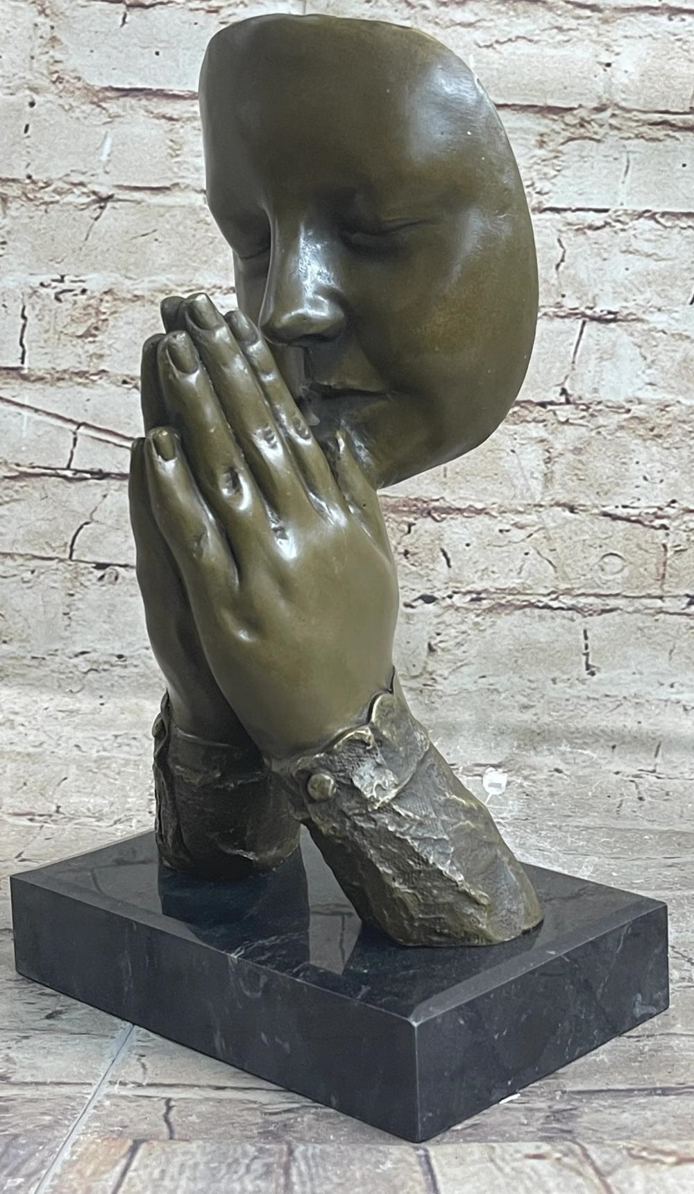 Salvador Dalí | SALVADOR DALI, (AFTER) PRAYING FLOATING FACE BRONZE ...