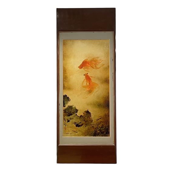 Lee Man Fong | LEE MAN FONG OIL PAINTING GOLD FISH | MutualArt