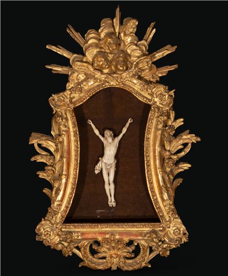 Italian School, 18th Century | Gran Cristo Barroco italiano con marco ...