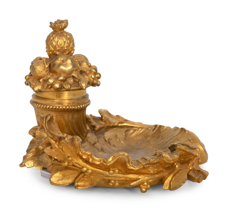 French School, 19th Century | A French Gilt Bronze Inkwell with ...