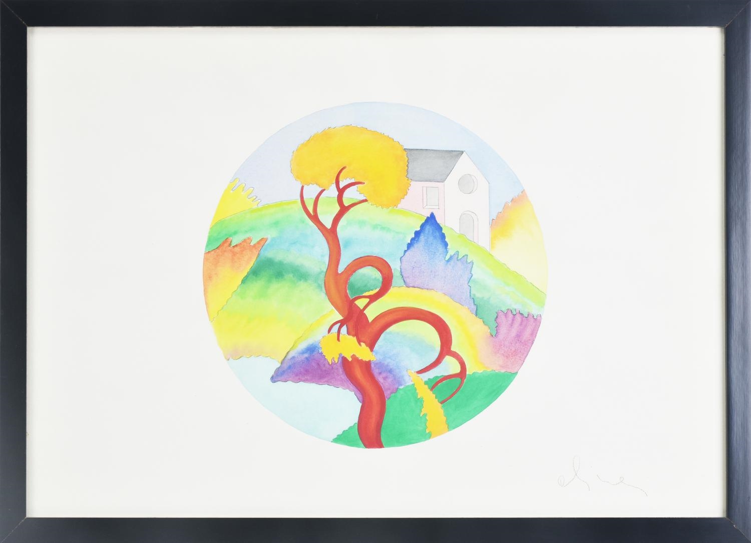 Luca Alinari | PAESAGGIO tecnica mista su carta Fabriano | MutualArt