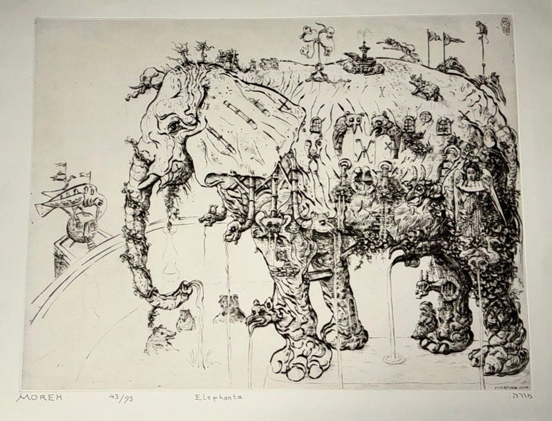Mordechai Moreh | Etching - drypoint H. 49 x 64 cm | MutualArt