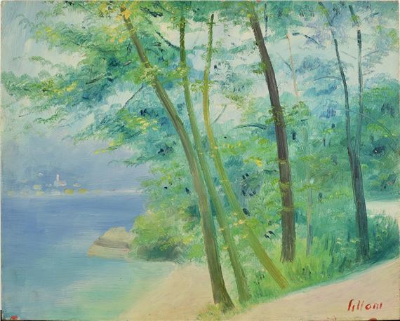 Umberto Lilloni | SULLE RIVE DEL LAGO MAGGIORE (1966) | MutualArt