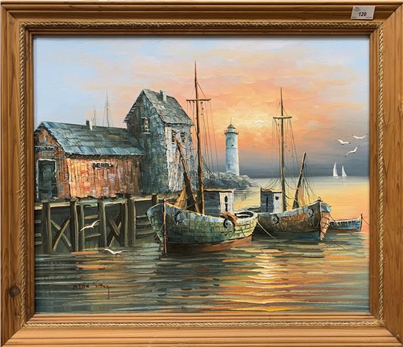 Max Savy | Harbour scene | MutualArt
