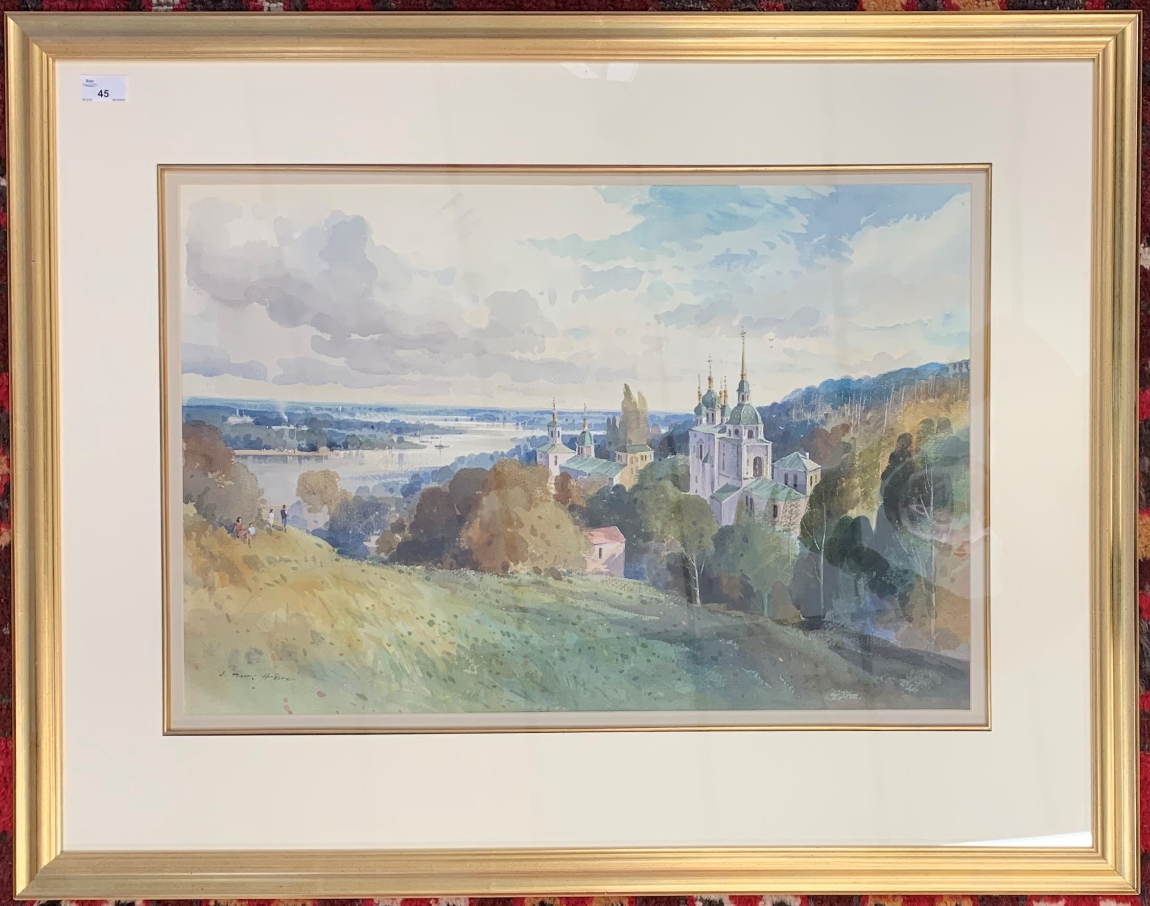 John Barrie Haste | River Dniepek from Kiev Ukraine USSR | MutualArt