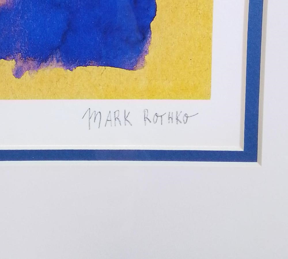 Mark Rothko | Mark Rothko Yellow & Blue 1950 Portfolio Print | MutualArt
