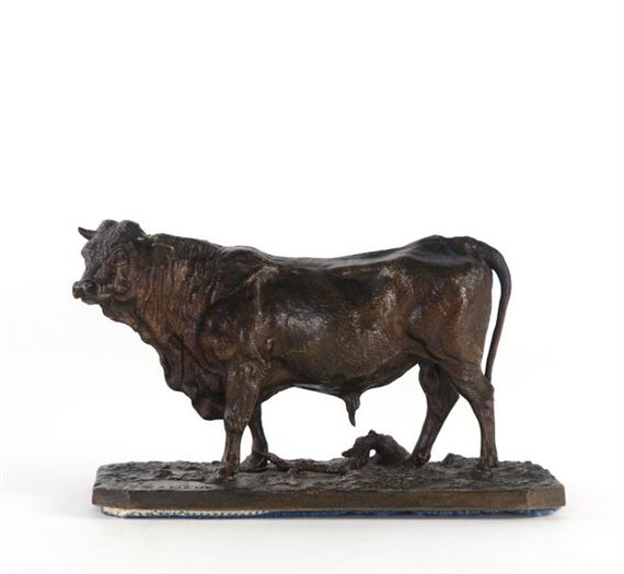 Pierre-Jules Mene | Norman Bull Shaded brown patina bronze proof ...