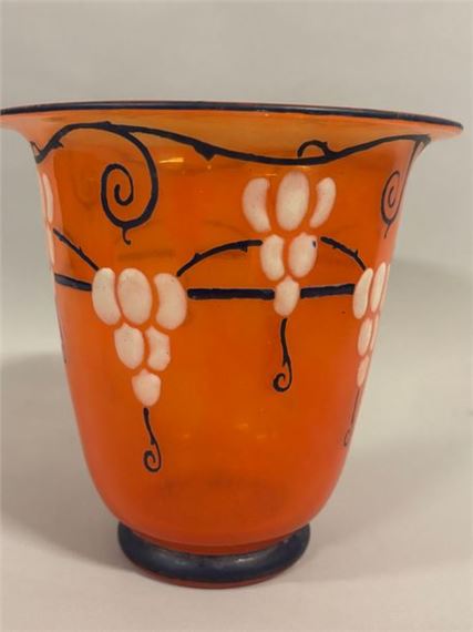 Marcel Goupy | Conical vase with overflowing neck | MutualArt