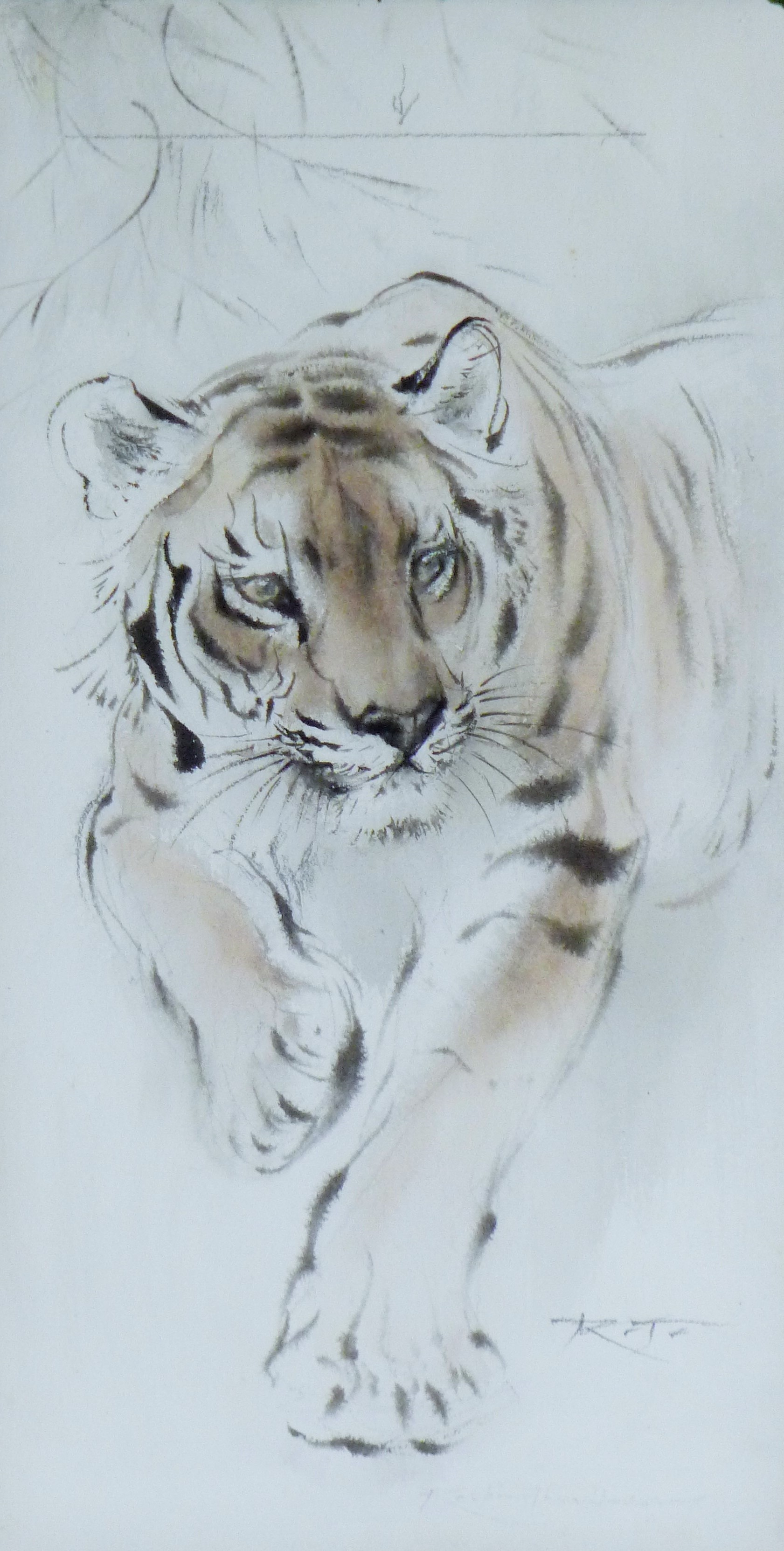 Ralph Thompson | British (AR), Tiger,, signed and initialled. 35 x 18 ...