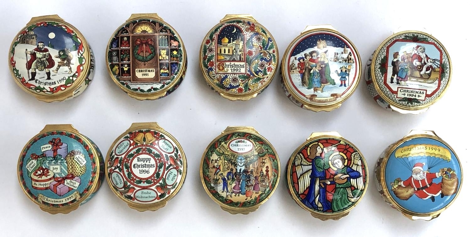 Halcyon Days | Ten Halcyon Days Christmas commemorative trinket pots ...