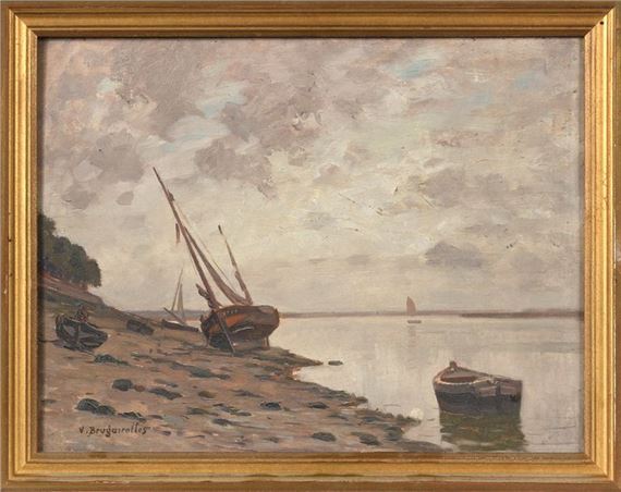 Victor Brugairolles | Victor BRUGAIROLLES (1869-1936) Marine Oil on panel | MutualArt