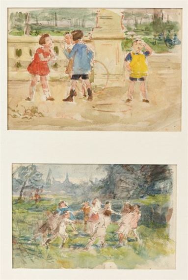 Victor-Gabriel Gilbert | Le jeu du cerceau | MutualArt