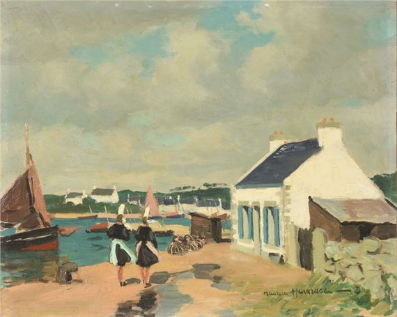 Maurice Menardeau | Maurice MENARDEAU (1897-1977) Bigoudènes dans un ...