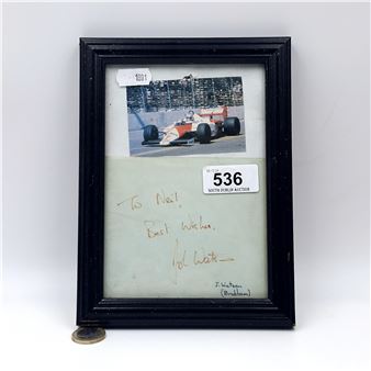 J. Watson | A hand signed autograph and photo of Brabhan racing driver ...