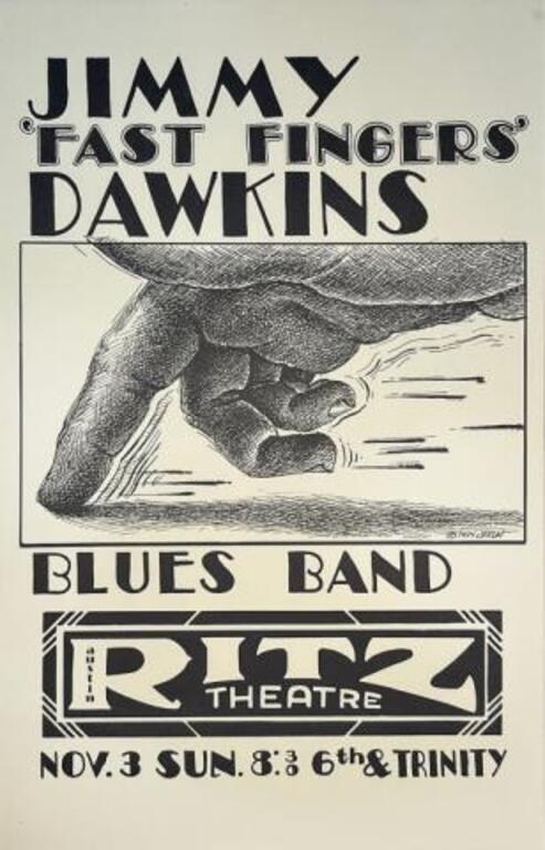 Jim Franklin | Ritz Theatre Jimmy Dawkins Poster by Jim Franklin ...