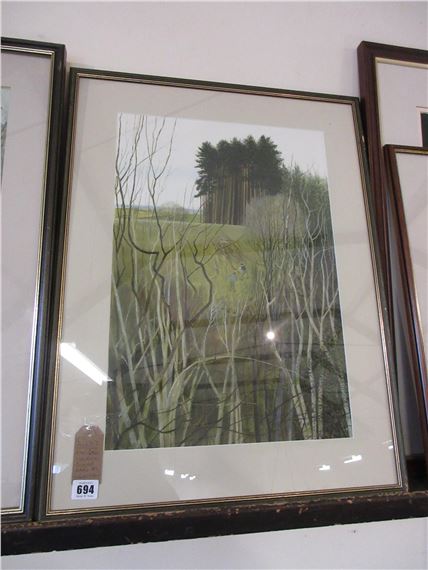 Alan John Green | ALAN JOHN GREEN WOODSMAN SIGNED WATERCOLOUR DATED 89 ...