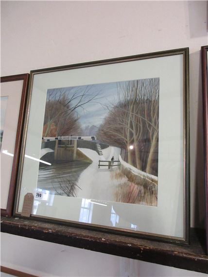 Alan John Green | ALAN JOHN GREEN HIRST LOCK SALTAIRE WATERCOLOUR ...