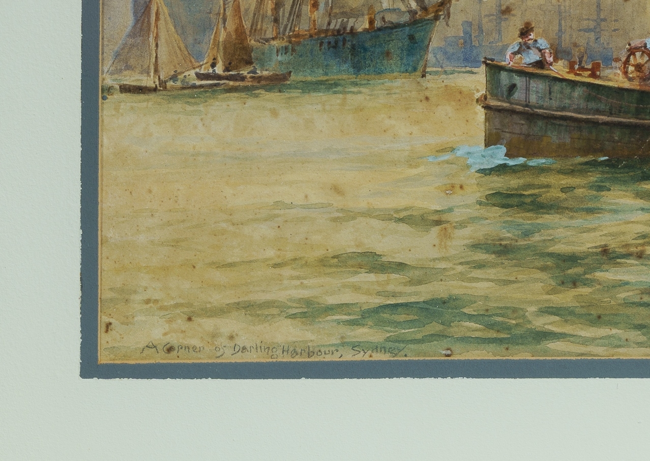Frederick James Elliot | A Corner of Darling Harbour, Sydney | MutualArt
