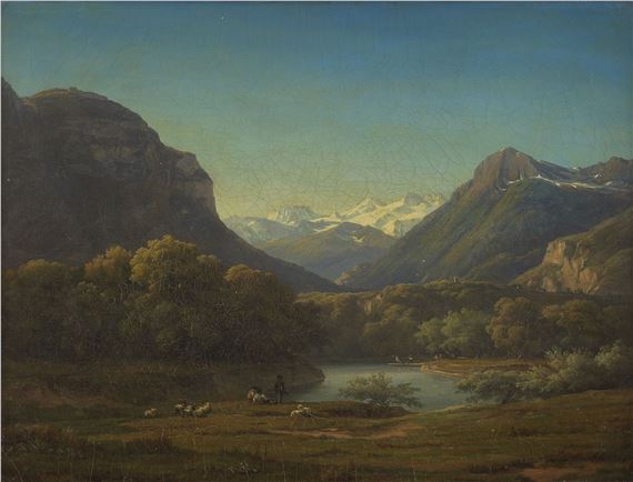 François Diday | Lac animé en montagne | MutualArt