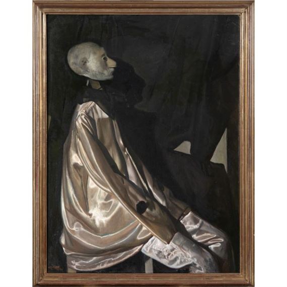 Baldomero Romero Ressendi | Arlequín en raso blanco (1922) | MutualArt