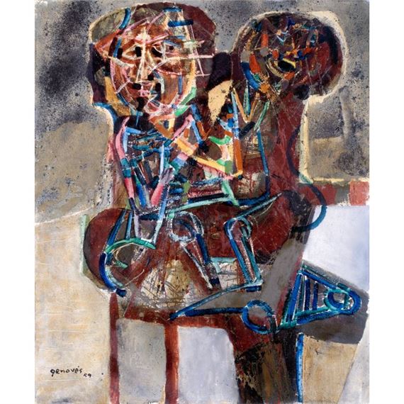 Juan Genovés | Pareja (1960) | MutualArt