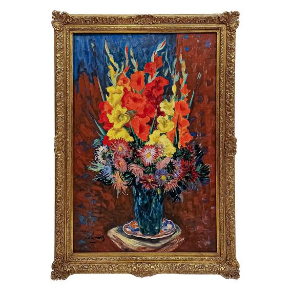 Pere Créixams | Bodegón de jarrón con flores | MutualArt