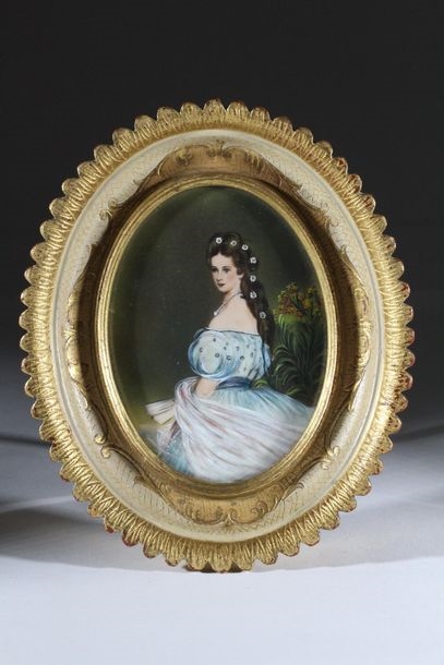 Franz Xaver Winterhalter | Miniature depicting Sissi Empress. Molded ...