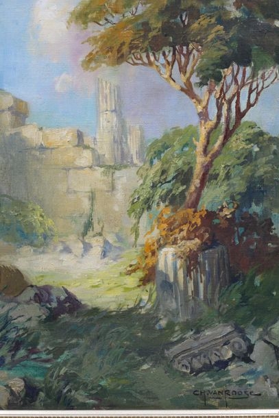 Charles Van Roose | Shepherds in front of the Erechtheion on the ...