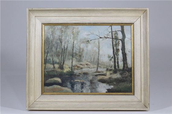Louis Peyrat | River in the woods and Landscape with a river | MutualArt