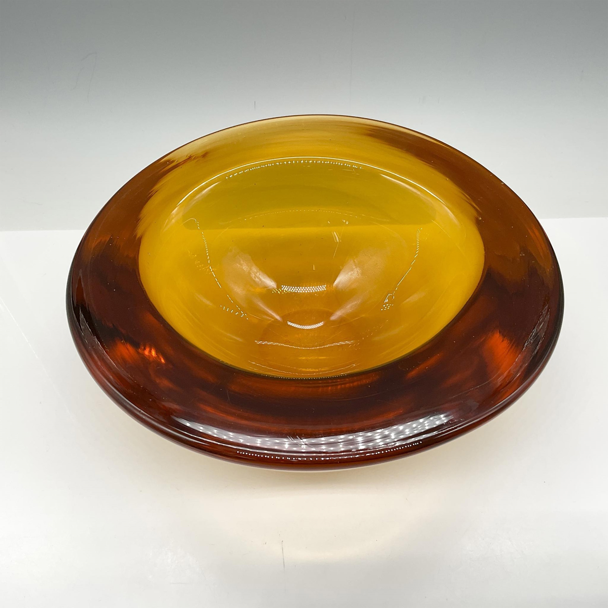 Renato Anatra | Renato Anatra Murano Amber Art Glass Bowl, Signed ...
