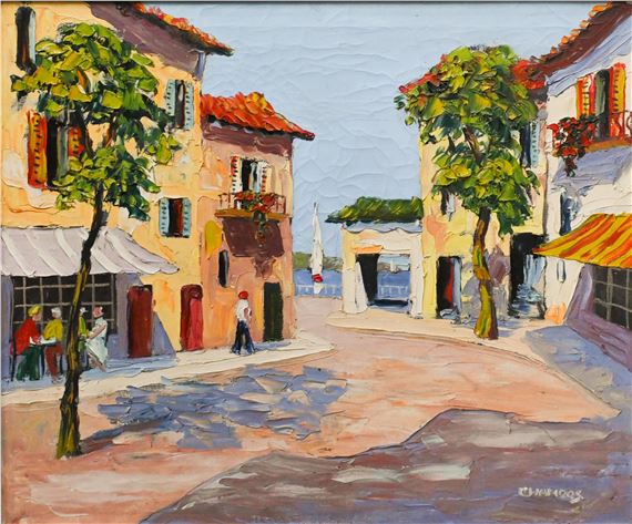Chandos | A Riviera street scene | MutualArt