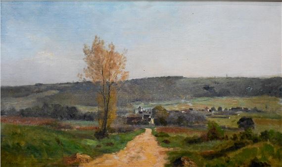 Jean Eugène Julien Massé | French landscape towards a village | MutualArt