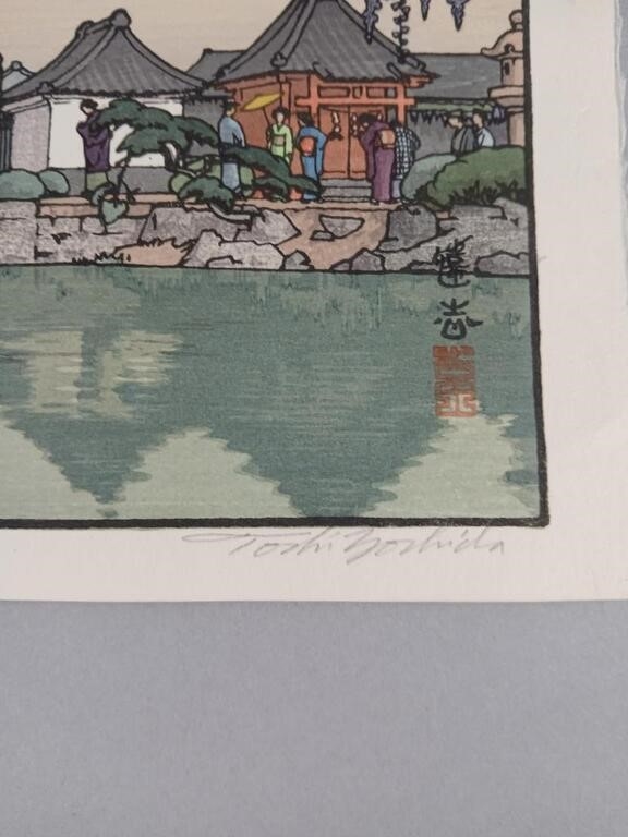 Toshi Yoshida | Toshi Yoshida Half Moon Bridge Signed | MutualArt