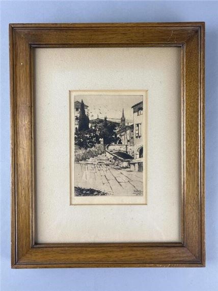 Walter Hale | Signed Walter Hale Framed Etching 1990 (1990) | MutualArt