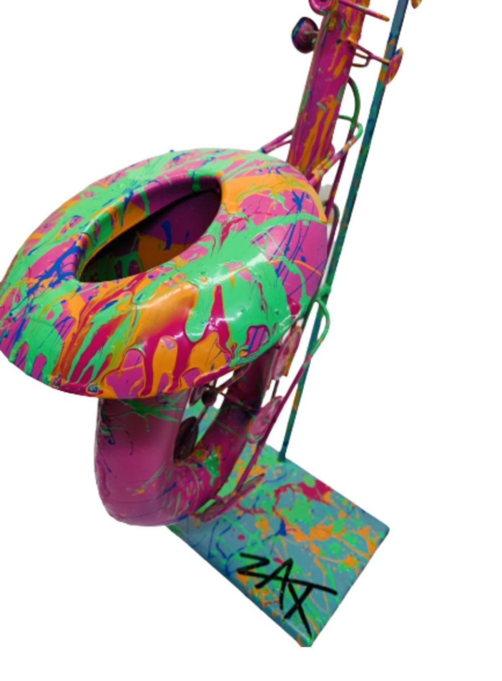 E.M. Zax | E.M Zax- Original metal sculpture hand painted in acrylic ...