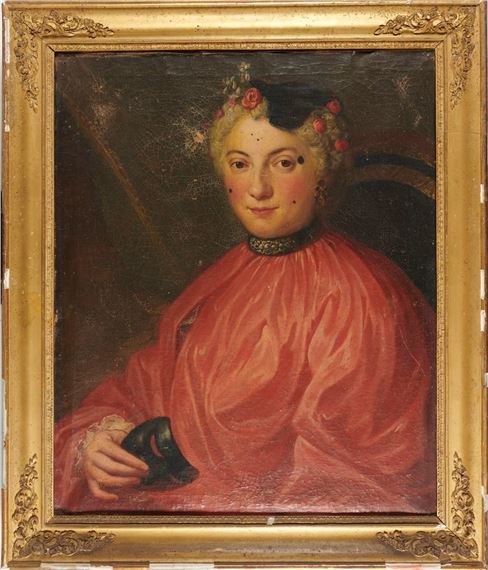 French School, 18th Century | Portrait de femme aux mouches | MutualArt