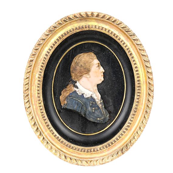 Edward Burch | Edward Burch (1730-1814) High Relief Wax Portrait With ...