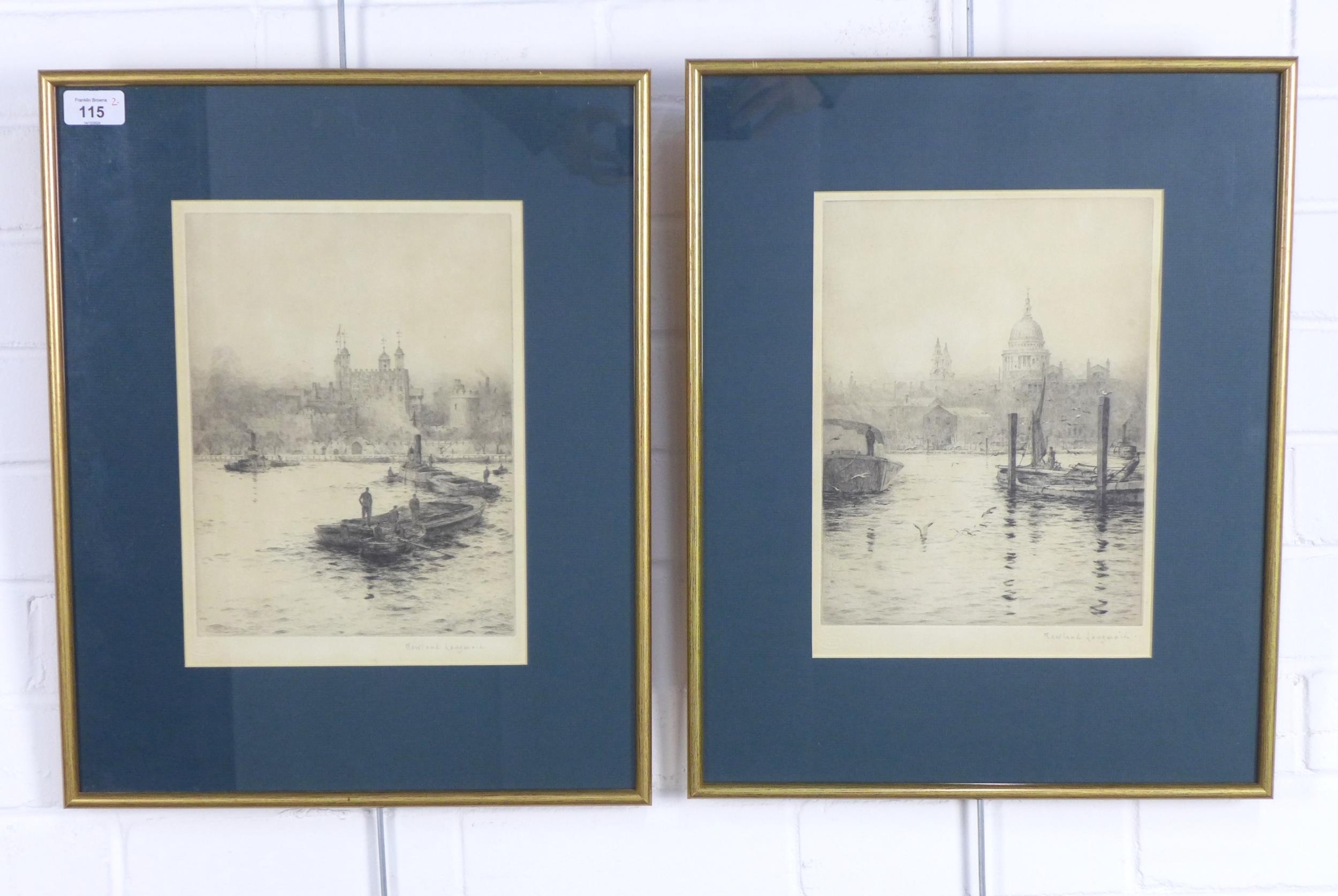 Rowland Langmaid | two pencil signed etchings | MutualArt