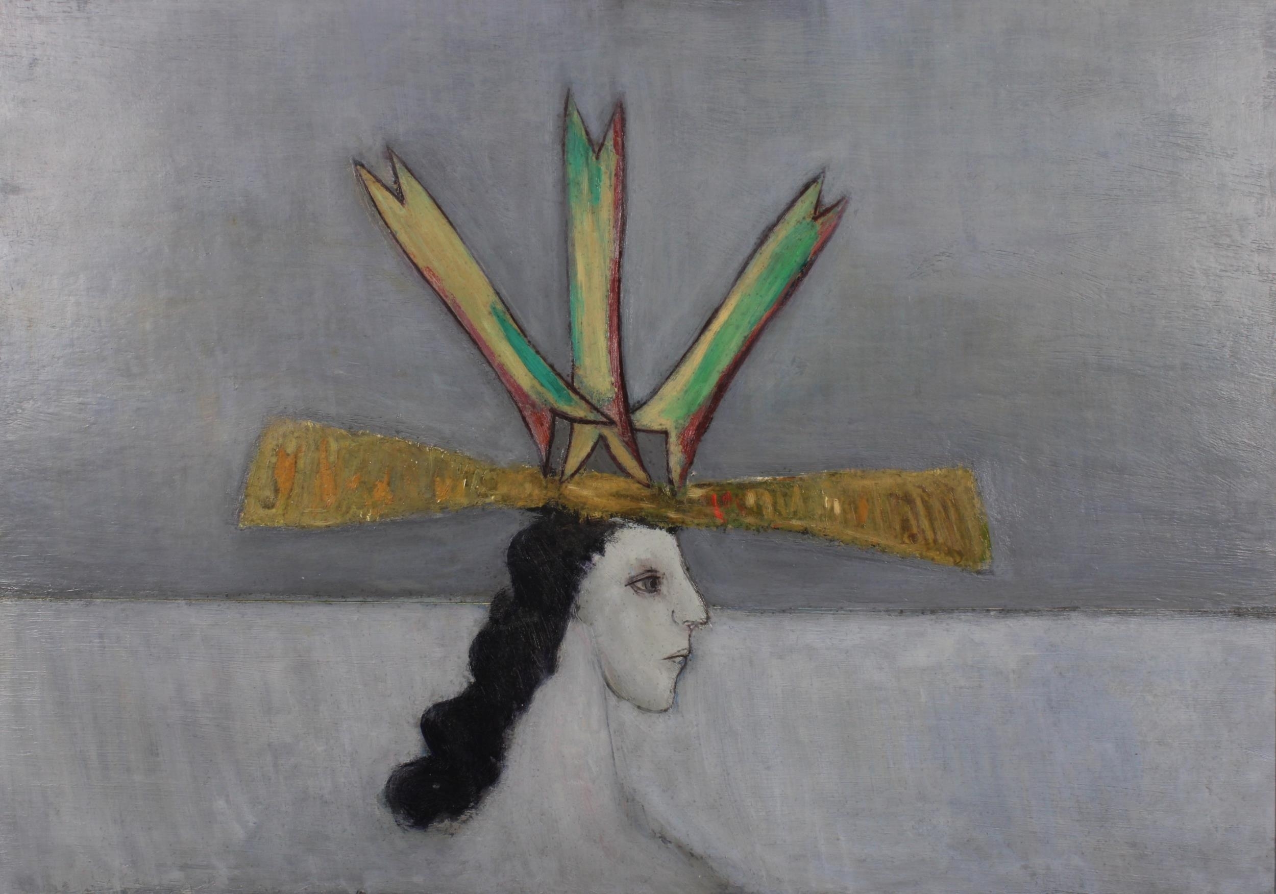 David Michie | GIRL WITH FISH HAT | MutualArt