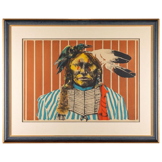 Paul Pletka | Warrior with Two Feathers and Crow in Hair (Circa 1979 ...