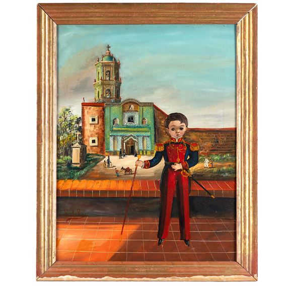 Agapito Labios | Young boy in front of Cathedral | MutualArt