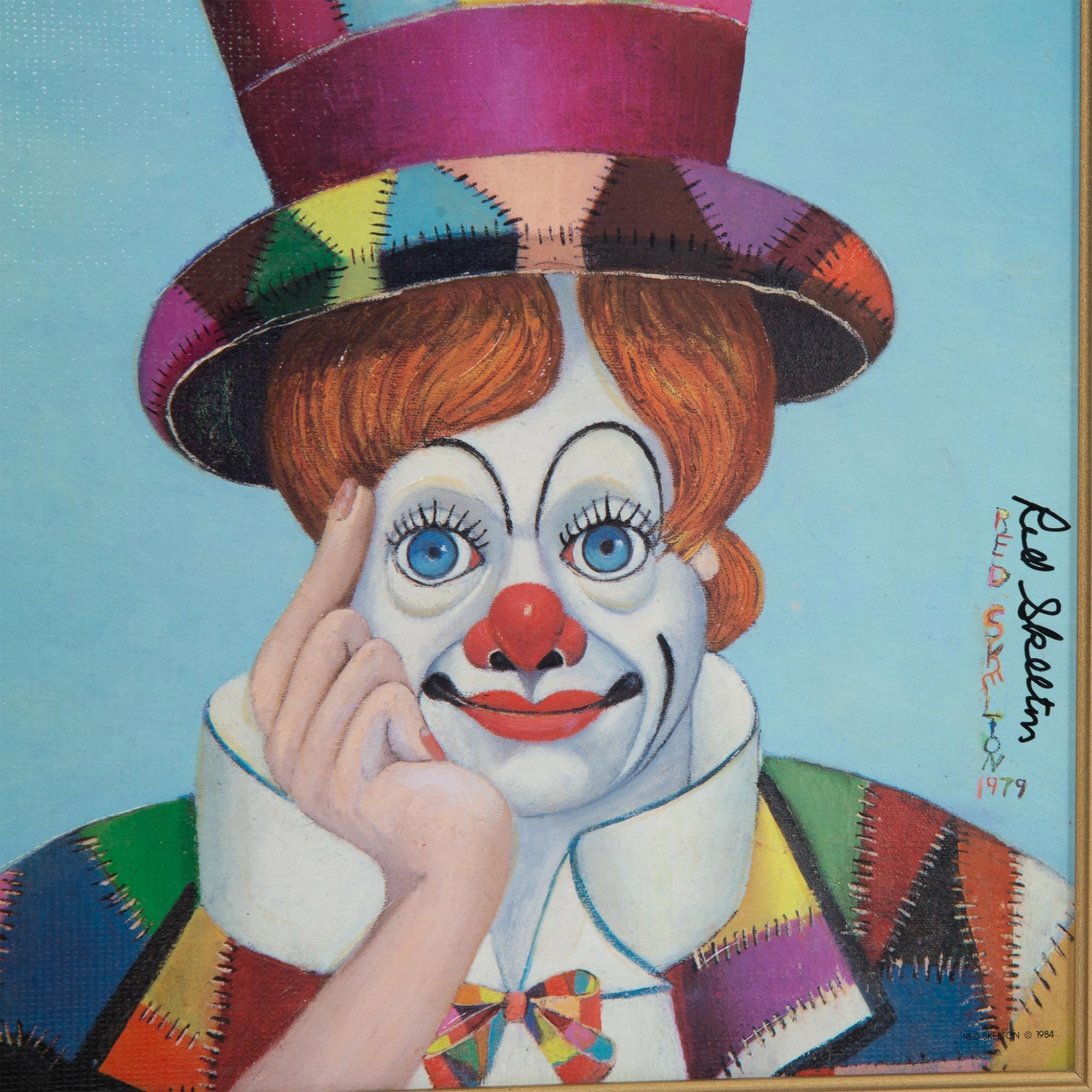 Red Skelton | Red Skelton (Aft.) Original Lithograph on Canvas, Signed ...