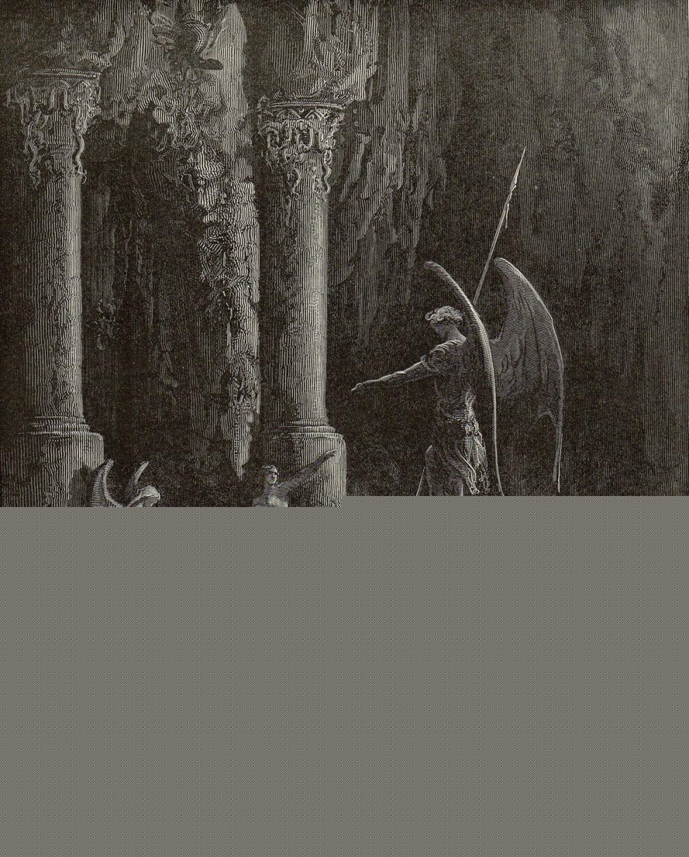 Gustave Doré | Gustave Dore Satan confronting Sin and Death at the ...