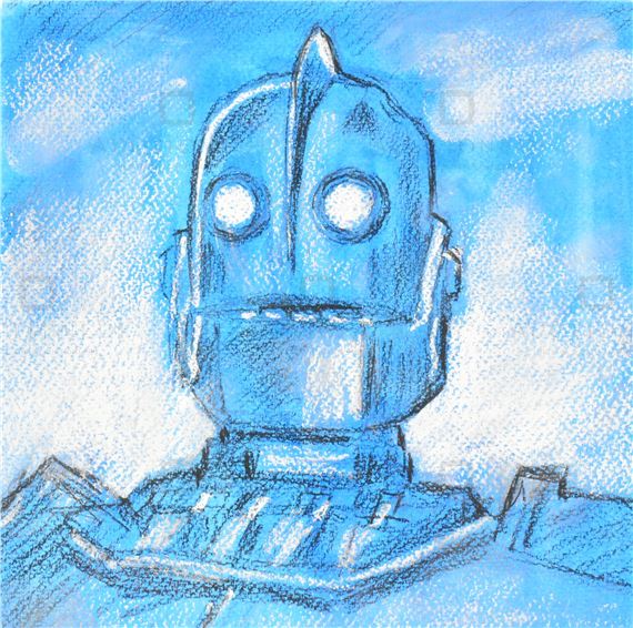 Richard Bazley | THE IRON GIANT - ORIGINAL PASTEL BY RICHARD BAZLEY ...