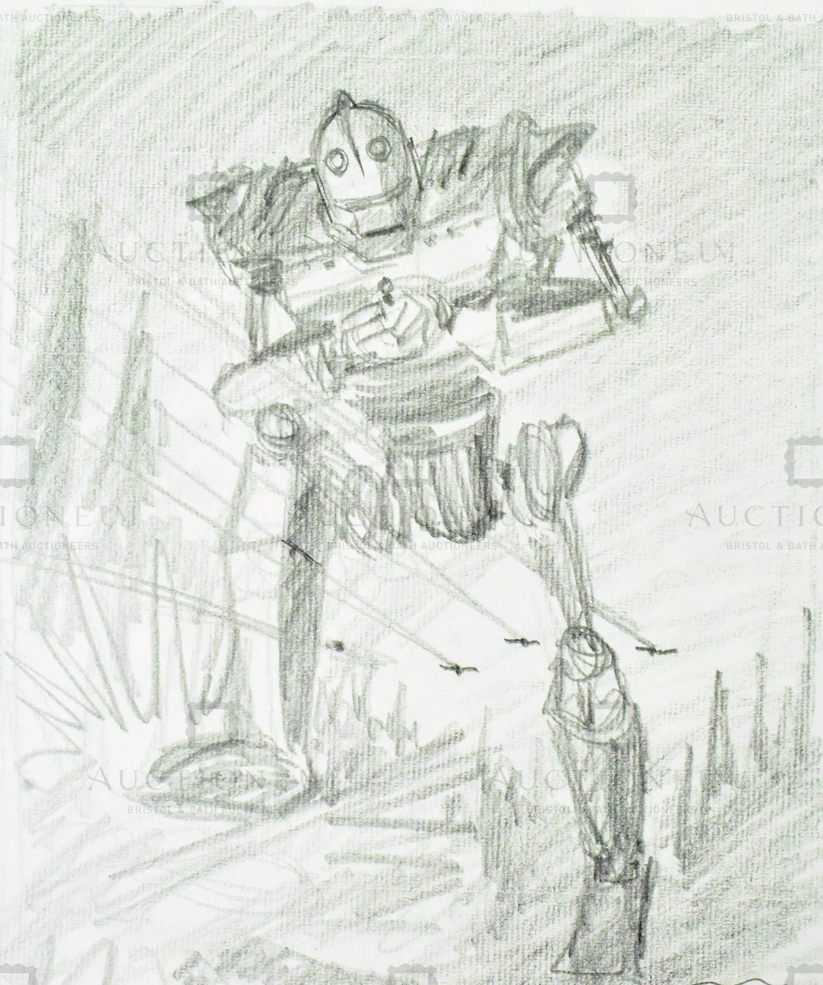 Richard Bazley | THE IRON GIANT - ORIGINAL DRAWING BY RICHARD BAZLEY ...