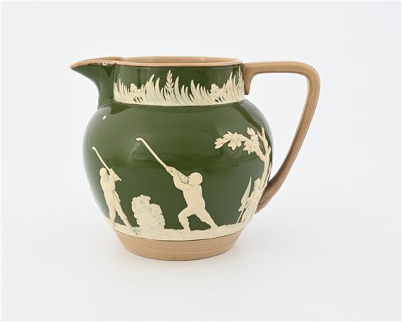Copeland | A Copeland sprigged cameo Golfers jug (Circa 1899) | MutualArt
